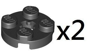 LEGO Black Plate Round 2x2 axle hole 樂高黑色 圓形薄片 薄板 兩個 403226 | 露天市集 | 全台 ...