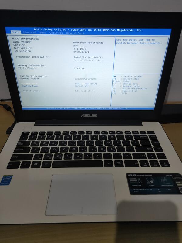 ASUS X453M 四核心14吋 Pentium N3540 2GB RAM 無硬碟 無電池 零件機 瑕疵機 | 露天市集 | 全台最大的 ...