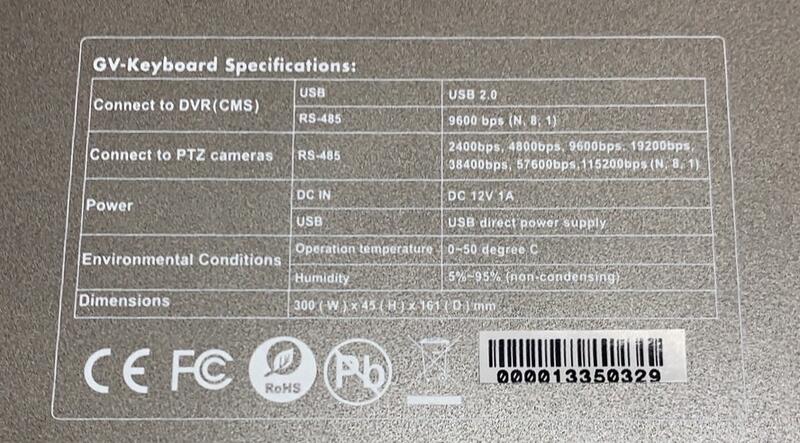 【尚典3C】GV Keyboard DVR USB GV-NET PTZ Camera 庫存品 中古 二手 | 露天市集 | 全台最大的網路購物市集