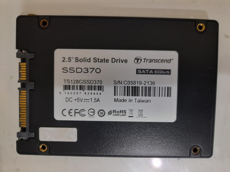 創見 SSD370 SATA3 SSD固態硬碟 128GB 使用時數極少 | 露天市集 | 全台最大的網路購物市集