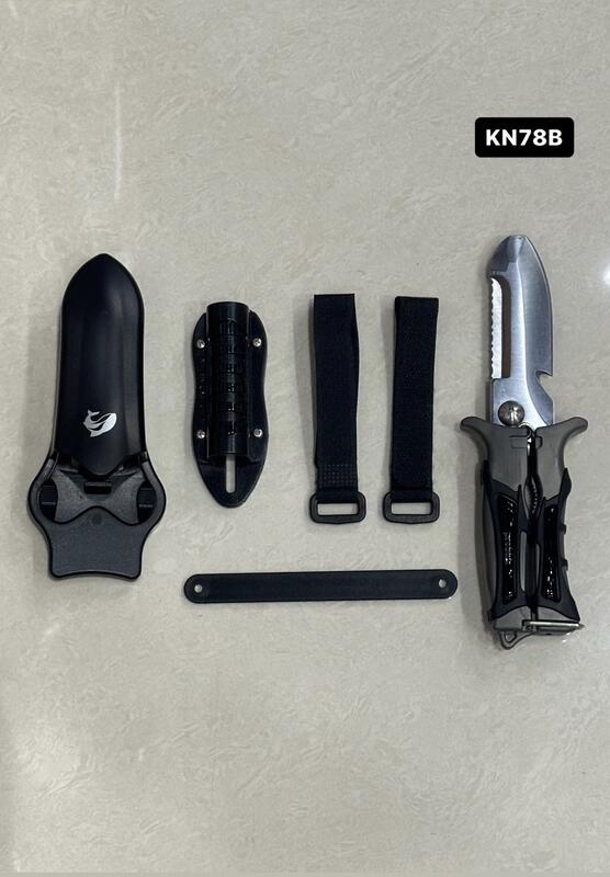 台灣潛水--- Problue 潛水刀 KN-78B 3.5吋 2合1剪刀式潛水刀 (平頭) | 露天市集 | 全台最大的網路購物市集