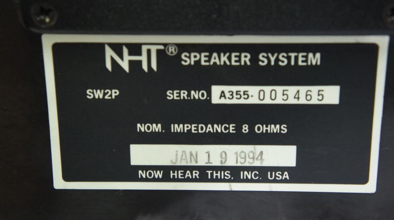 美國原裝進口 NHT SW2P 黑色鋼琴烤漆 被動式重低音喇叭 | 露天市集 | 全台最大的網路購物市集