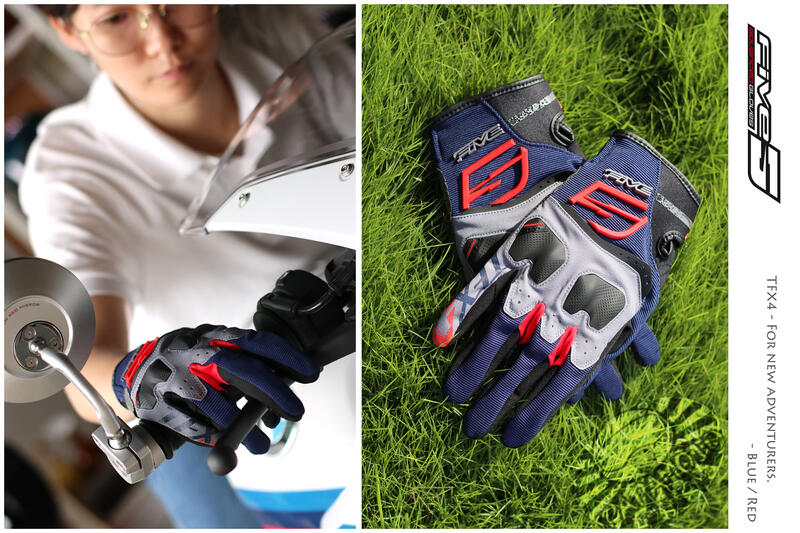 【趴趴騎士】FIVE TFX4 騎士手套 (黑 藍紅 防摔手套 觸控功能 越野車 多功能車 ADV Offload | 露天市集 | 全台最大的網路購物市集