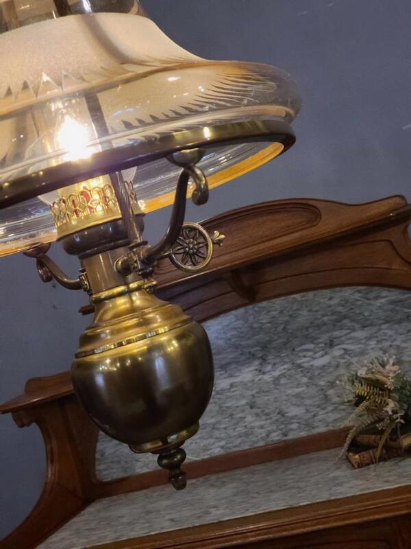 【卡卡頌 歐洲古董】法國 磨砂玻璃 純銅 水母 蘑菇 品質 手工 水晶玻璃 油燈造型 鄉村 古典吊燈 l0452 | 露天市集 | 全台最大的 ...