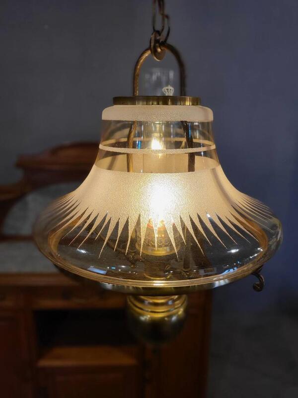 【卡卡頌 歐洲古董】法國 磨砂玻璃 純銅 水母 蘑菇 品質 手工 水晶玻璃 油燈造型 鄉村 古典吊燈 l0452 | 露天市集 | 全台最大的 ...