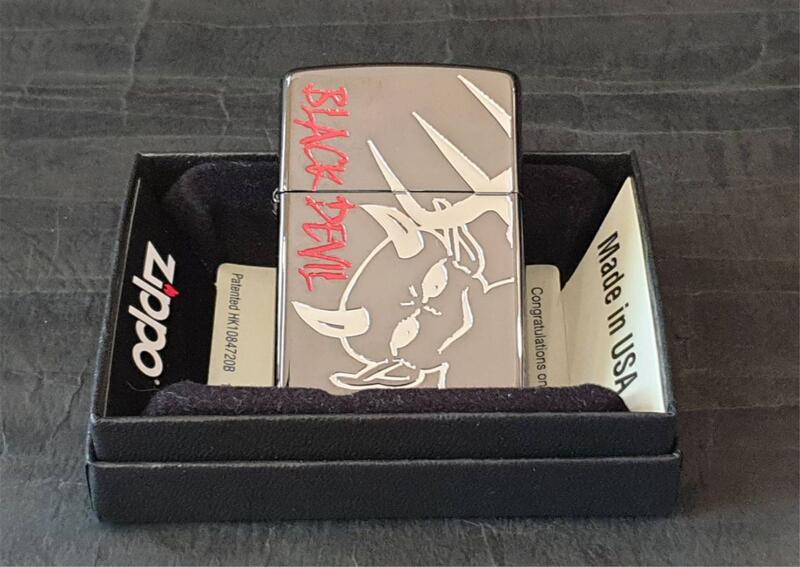 ONE*$1~日系*ZIPPO*BLACK DEVIL《小惡魔》兩面激光雕刻*黑鎳* | 露天市集 | 全台最大的網路購物市集