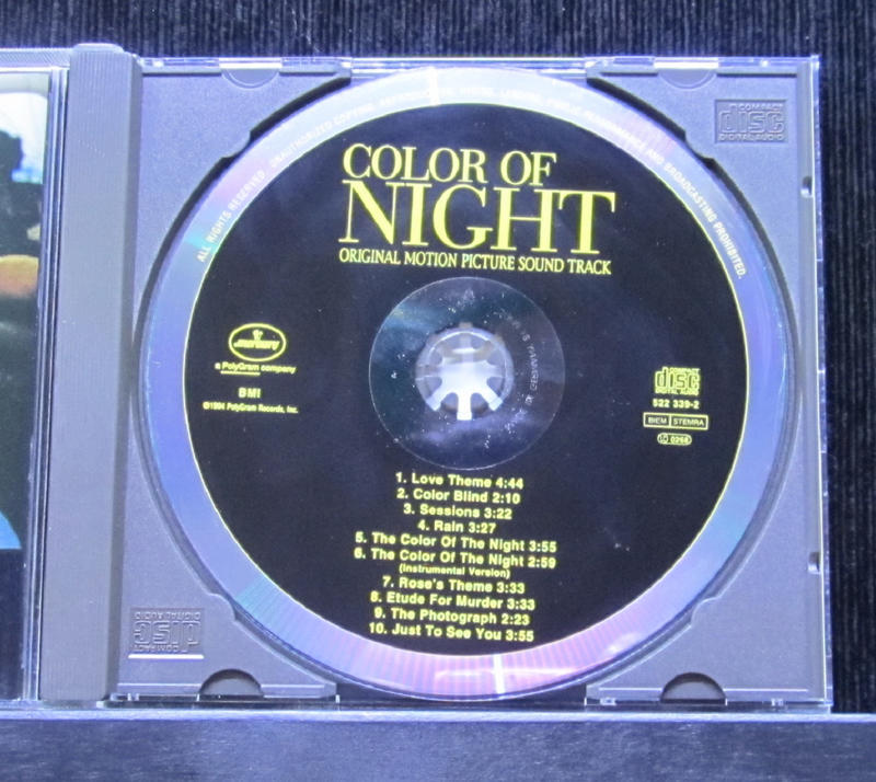 夜色 電影原聲帶 Color of Night 布魯斯威利、珍瑪琪 | 露天市集 | 全台最大的網路購物市集