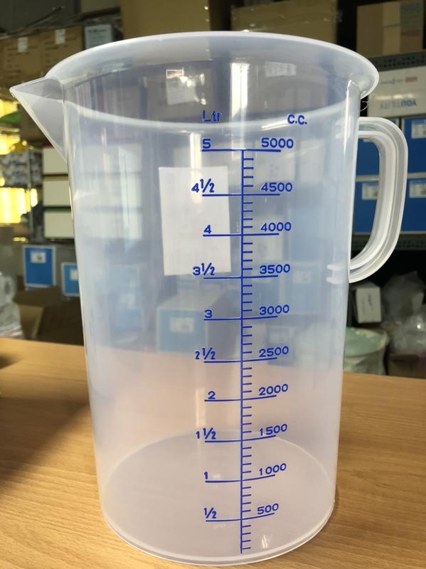 PP有柄量杯 PP塑膠量杯 塑膠有柄量杯 藍色刻畫300~5000ml | 露天市集 | 全台最大的網路購物市集