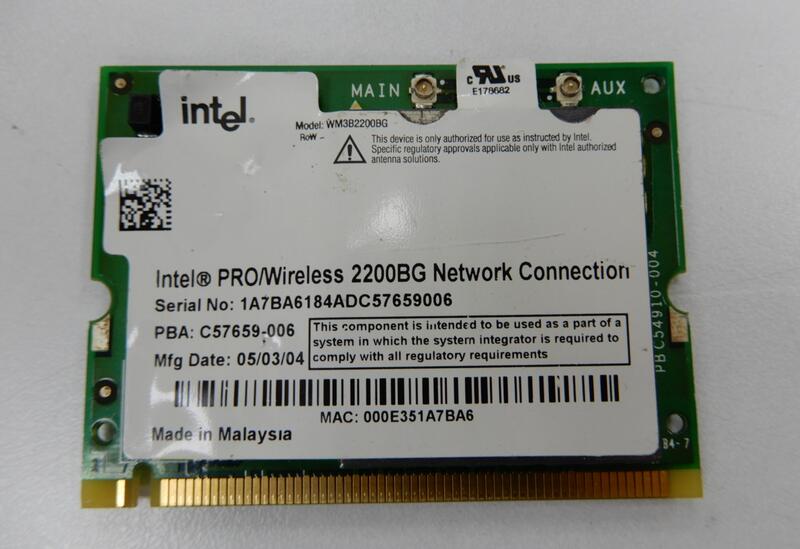 INTEL WM3B2200BG 筆電無線網卡 Mini PCI WiFi Card 2200BG | 露天市集 | 全台最大的網路購物市集
