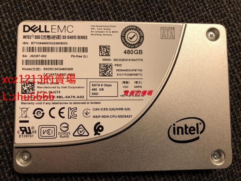 (可開發票/報價單）[現貨]Dell EMC D3-S4610 480G SATA SSD 06JGT5 SSDSC2K | 露天市集 | 全 ...