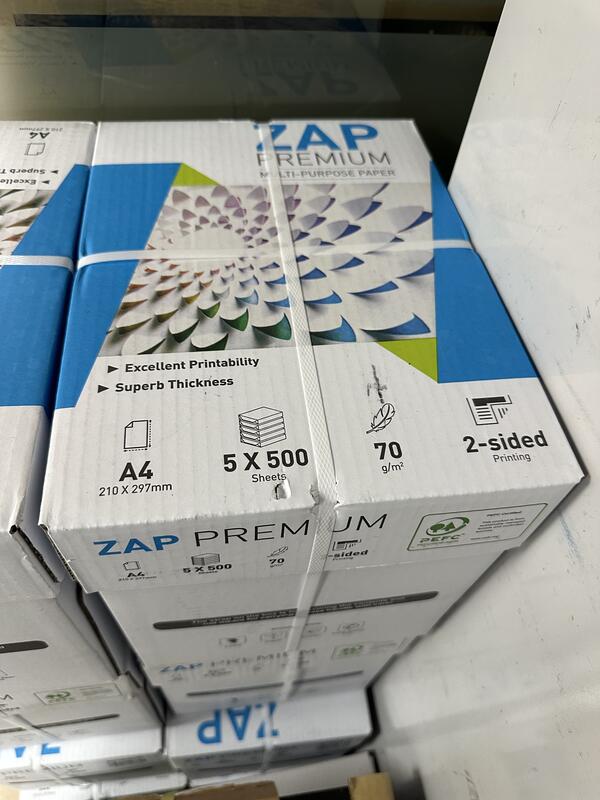 ZAP 70g A4影印紙 55包組合價/平均單包$85/免運費/貨到付款/物品運送地區〔限台北市、新北市〕 | 露天市集 | 全台最大的網路購物市集