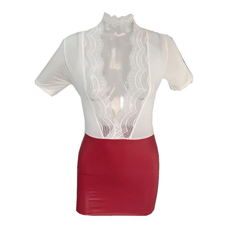 48h出貨丶蕾絲性感情趣心機短裙空姐ol秘書教師裙緊身夜店包臀裙200404 | 露天市集 | 全台最大的網路購物市集