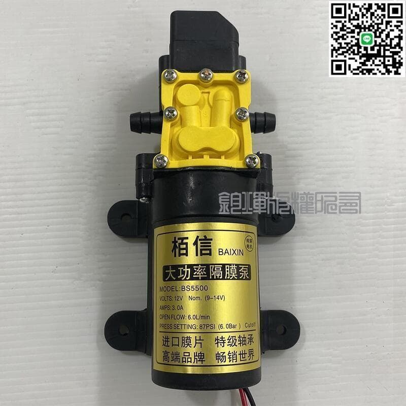 電動噴霧機水泵 各式馬達泵浦 12V 3.5L 6.0L 8.0Lmin 自動壓力泵(停機) 大功率泵( | 露天市集 | 全台最大的網路購物市集