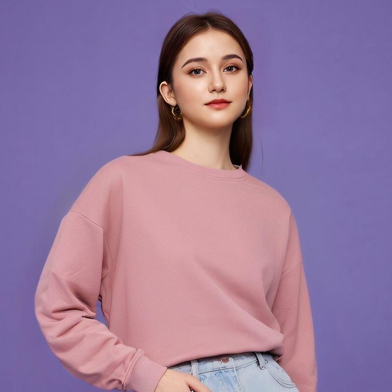 【JDUDS】大學T 素色圓領刷毛大學T 寬鬆顯瘦長版素T 大學T 長袖上衣 T0019 | 露天市集 | 全台最大的網路購物市集