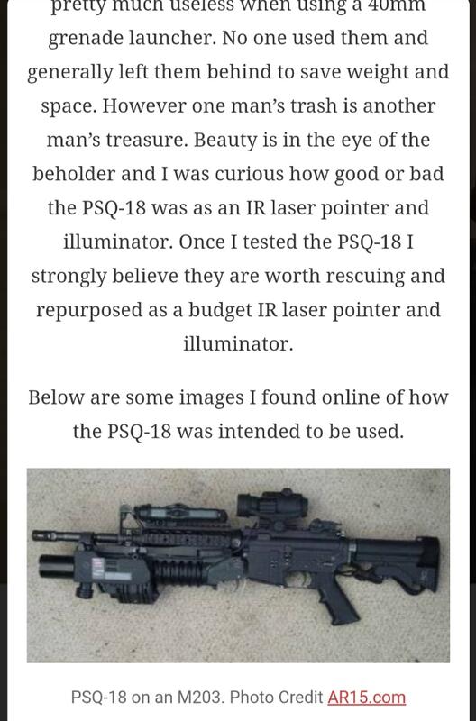 【Advanced Accuracy】 真品 美軍 公發 m203 ir 數位 an psq18 瞄具 insight | 露天市集 | 全台 ...