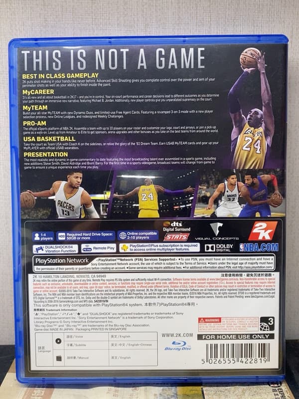 PS4 遊戲 NBA2K17 科比傳奇版 港版中文 盤面有痕 【語言】：港版中文 【成色】：盤面有痕 【快遞】： | 露天市集 | 全台最大的 ...