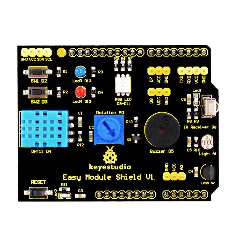 【樂意創客官方店】《附發票》Arduino 初學者 多用途9合一擴充板 V1 Easy Module UNO R3 | 露天市集 | 全台最大的網路購物市集