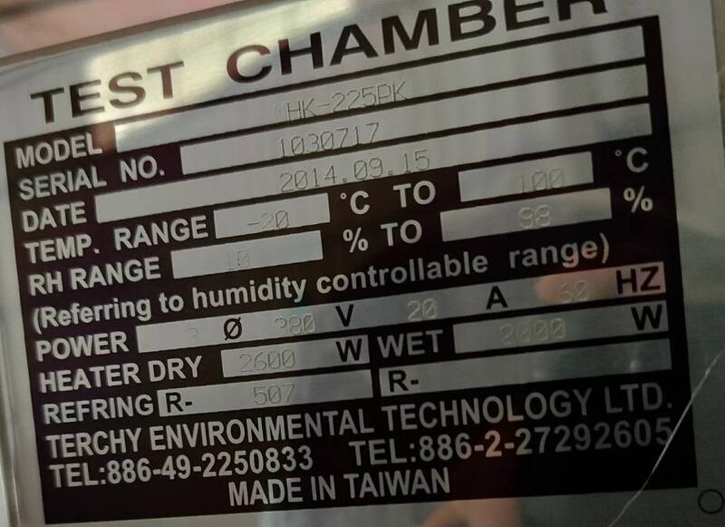 中古 實驗室用 TERCHY 泰琪 可程式恆溫恆濕試驗機 環測機 HK-225PK 【新竹以北免運】 | 露天市集 | 全台最大的網路購物市集