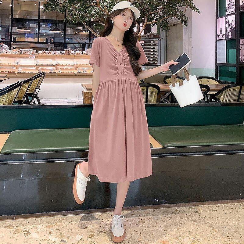 台灣現貨y024新款孕婦裝夏季連衣裙時尚顯瘦孕婦裙子寬鬆氣質中長款孕婦品質 | 露天市集 | 全台最大的網路購物市集