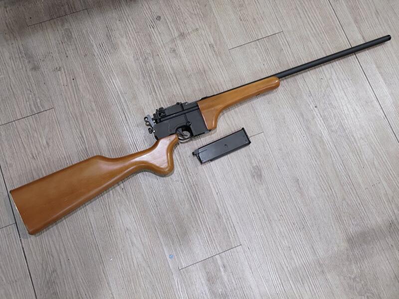 二手寄賣 8成新 HFC M712 盒子砲 全金屬 實木後扥.護木 1槍1匣 直壓槍.滑套不可動 | 露天市集 | 全台最大的網路購物市集