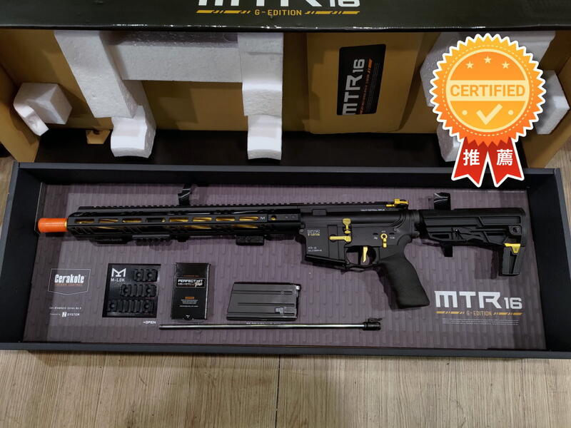 二手寄賣 近全新 Tokyo Marui MTR 16 MWS 黑金色 瓦斯槍 GBB 1槍1匣 改TNT 管+皮+座 | 露天市集 | 全台 ...