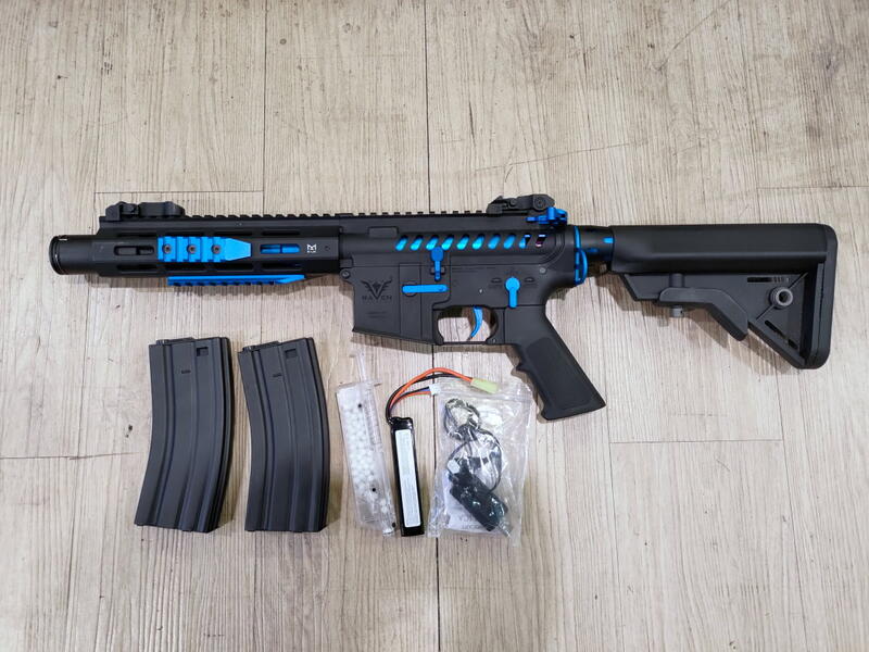 二手寄賣 近全新 RAVEN-ORE-SLASHER-BU 6MM 藍黑 電動槍 1槍2匣 含電池.充電器 | 露天市集 | 全台最大的網路購物市集