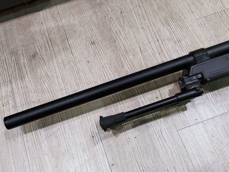 二手寄賣 8成新 WELL MB06D MB06 手拉 空氣 狙擊槍 黑色 伸縮托 1槍1匣 含腳架 | 露天市集 | 全台最大的網路購物市集