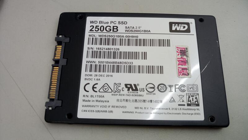 知飾家 二手良品 WD 250G SSD 固態硬碟 | 露天市集 | 全台最大的網路購物市集