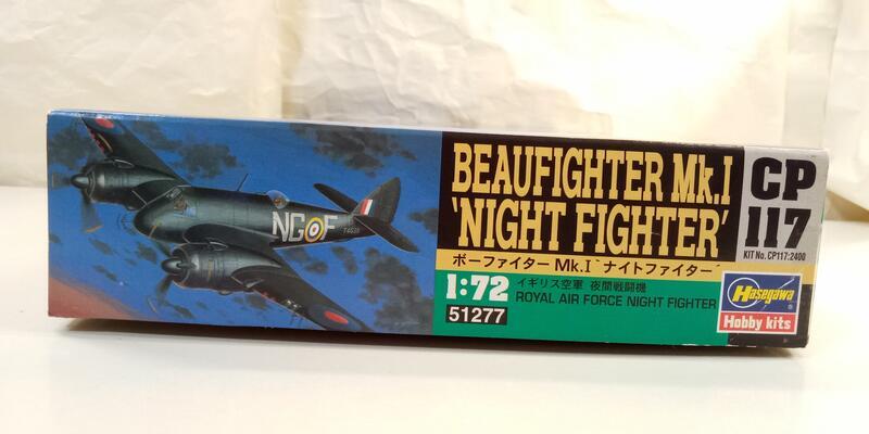[中古良品] Hasegawa 長谷川模型 1/72 CP117 二戰英國 Beaufighter Mk.1 夜間戰鬥機 | 露天市集 | 全 ...