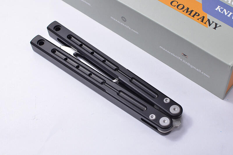Maxace Phantom 2.0 幽靈二代黑鋁柄蝴蝶刀(9CR18COMOV鋼訓練刃)-MAXACE A07E | 露天市集 | 全台最大 ...