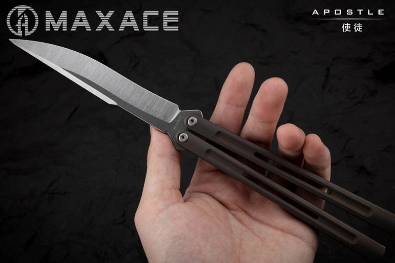 Maxace Apostle 使徒2.0 一體手柄棕鈦蝴蝶梳 (附利刃刀-M390鋼) -440C鋼梳- A03B | 露天市集 | 全台最大 ...