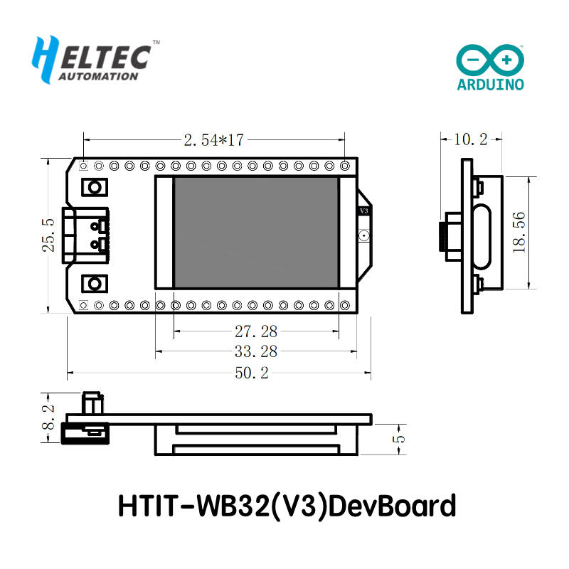 HTIT-WB32C (V3) -Heltec Arduino ESP32 LoRa 完整模組(已集成外殼與天線) | 露天市集 | 全台最大 ...