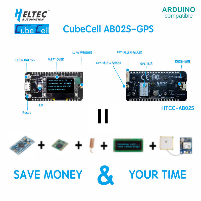 HTCC-AB02S (CubeCell Heltec Arduino LoRa GPS 開發板) | 露天市集 | 全台最大的網路購物市集