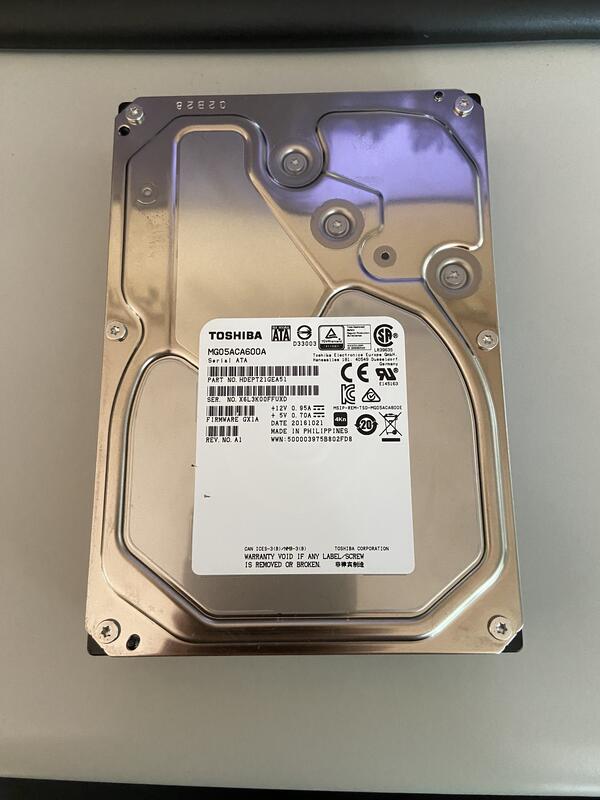 TOSHIBA 6TB MG05ACA600A (6T /6TB HDD硬碟)(128小時-時數極低) | 露天市集 | 全台最大的網路購物市集