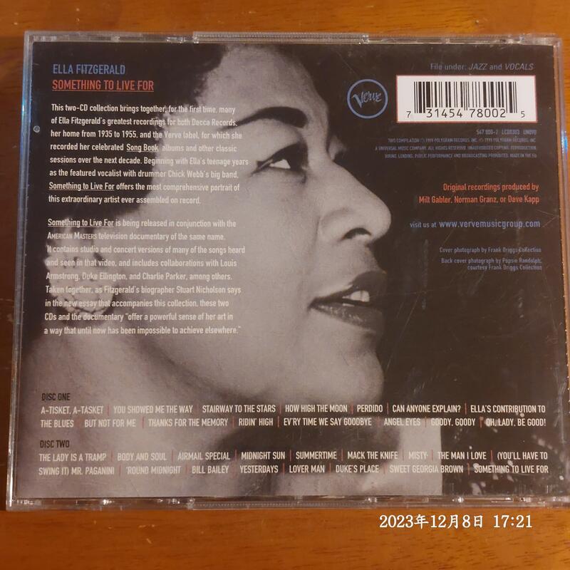 (協奏曲) 艾拉.費茲潔拉 / ELLA FITZGERALD - SOMETHING TO LIVE FOR，2CD | 露天市集 | 全台最大的網路購物市集