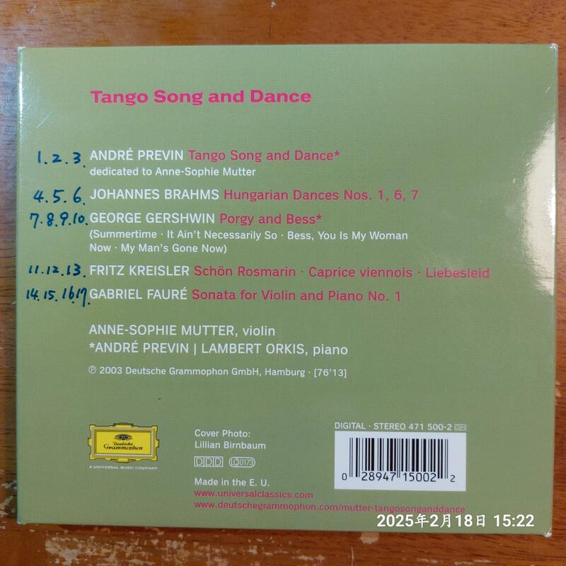 (協奏曲) 慕特 (小提琴) / Mutter - Tango Song and Dance | 露天市集 | 全台最大的網路購物市集