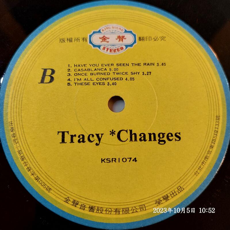 (協奏曲) 黃鶯鶯 / TRACY - Changes，黑膠LP，寶麗金 金聲 1983 | 露天市集 | 全台最大的網路購物市集