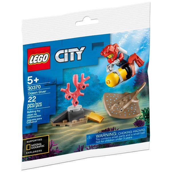 【型模客】LEGO 30370 樂高積木 城市深海探險拼砌 潛水員與魔鬼魚 | 露天市集 | 全台最大的網路購物市集