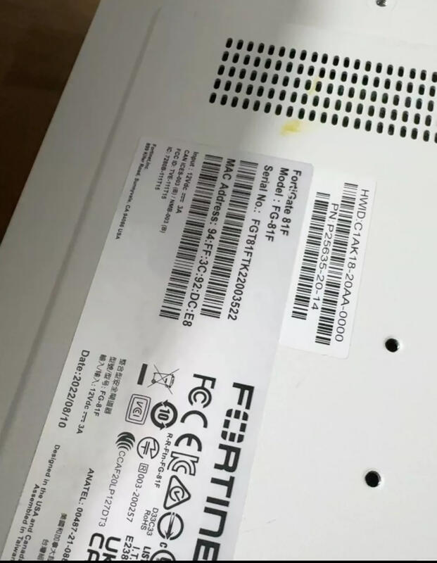 【可開發票】飛塔FortiGate FG-81F 81F 80F FG-80F 8口千兆電口 雙WAN口 2口千兆SF | 露天市集 | 全台 ...