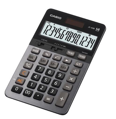 CASIO 商用計算機 14位數 大型顯示幕 GT 雙電力 匯率/稅金計算 JS-40B | 露天市集 | 全台最大的網路購物市集