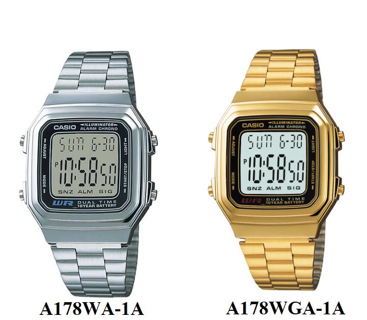 CASIO 復古時尚十年電池方形電子錶 A178 A178WA -1A A178WGA-1A | 露天市集 | 全台最大的網路購物市集